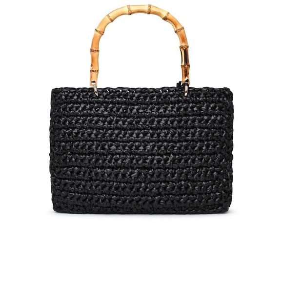CHICA | Bags | Chica Black Raffia Luna Bag | Poshmark